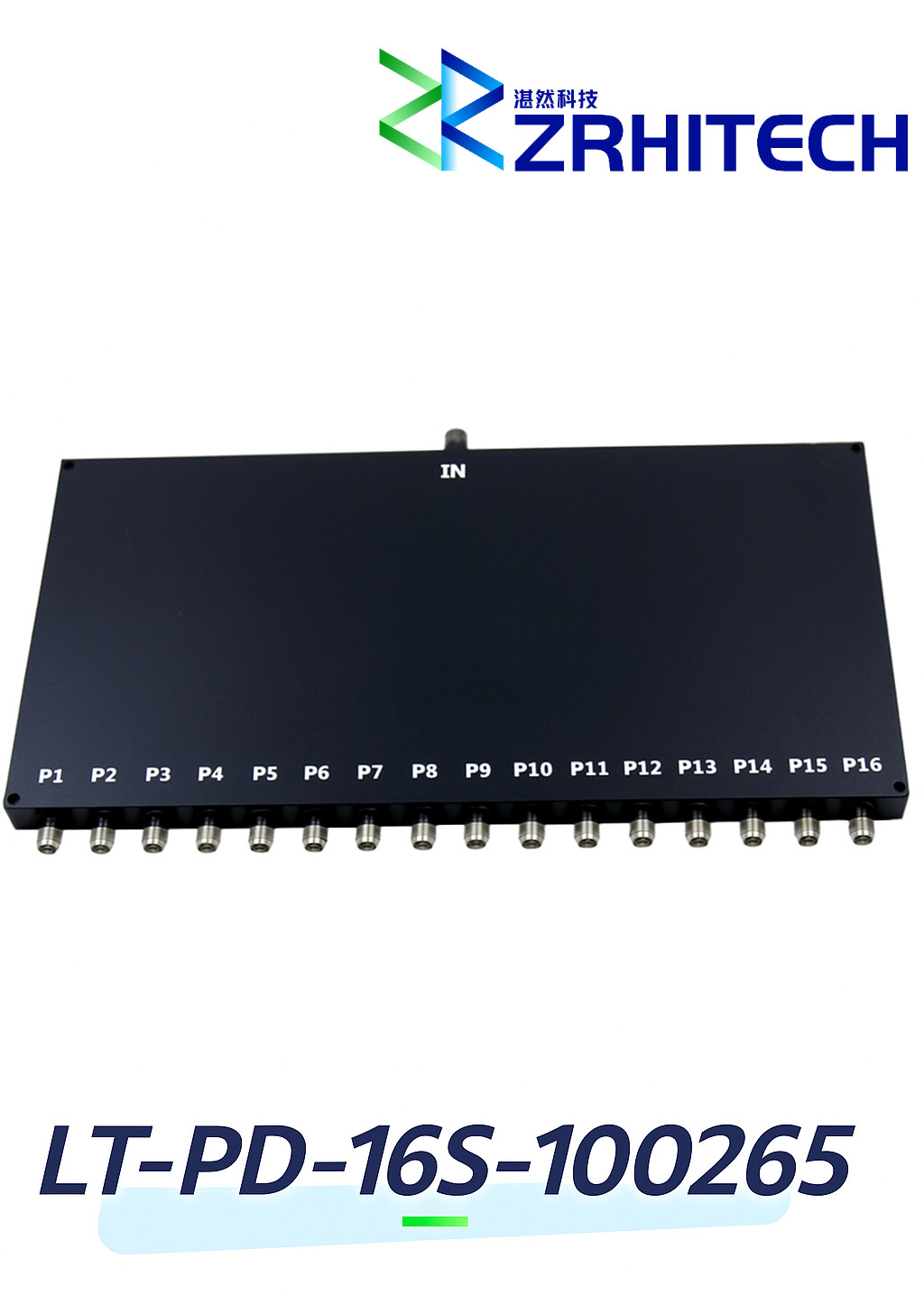 10 to 26.5 GHz 20 Watt LT-PD Series 16-Way Power Divider